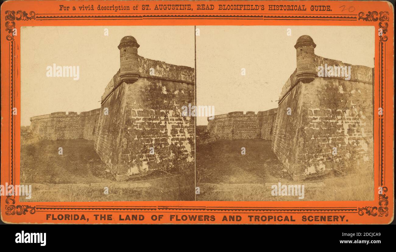 A View of of the Old Spanish Fort at St. Augustine, Florida., still ...