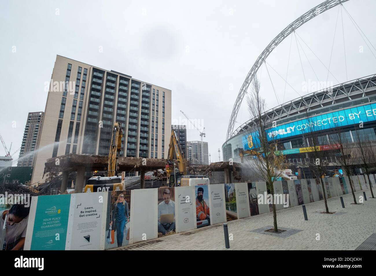 21st November 2020. London. UK. Work continues to demolish the iconic ...