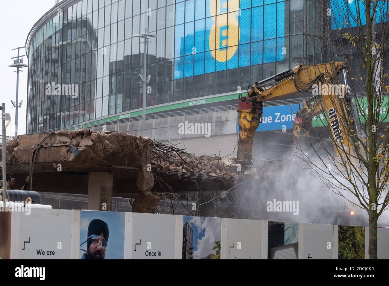 21st November 2020. London. UK. Work continues to demolish the iconic ...