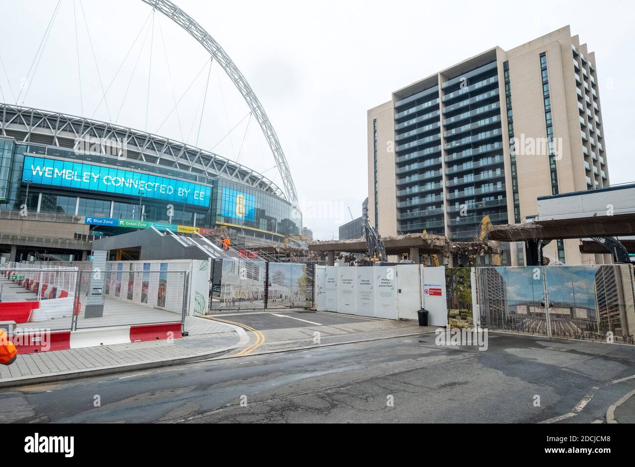 21st November 2020. London. UK. Work continues to demolish the iconic ...
