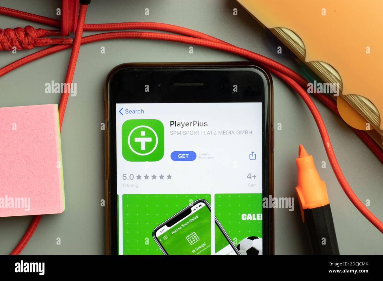 New York, United States - 7 November 2020: PlayerPlus app store logo on ...