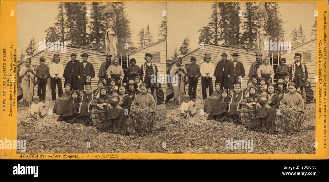 Alaska Ter. - Fort Tongass. Group of Indians., still image ...