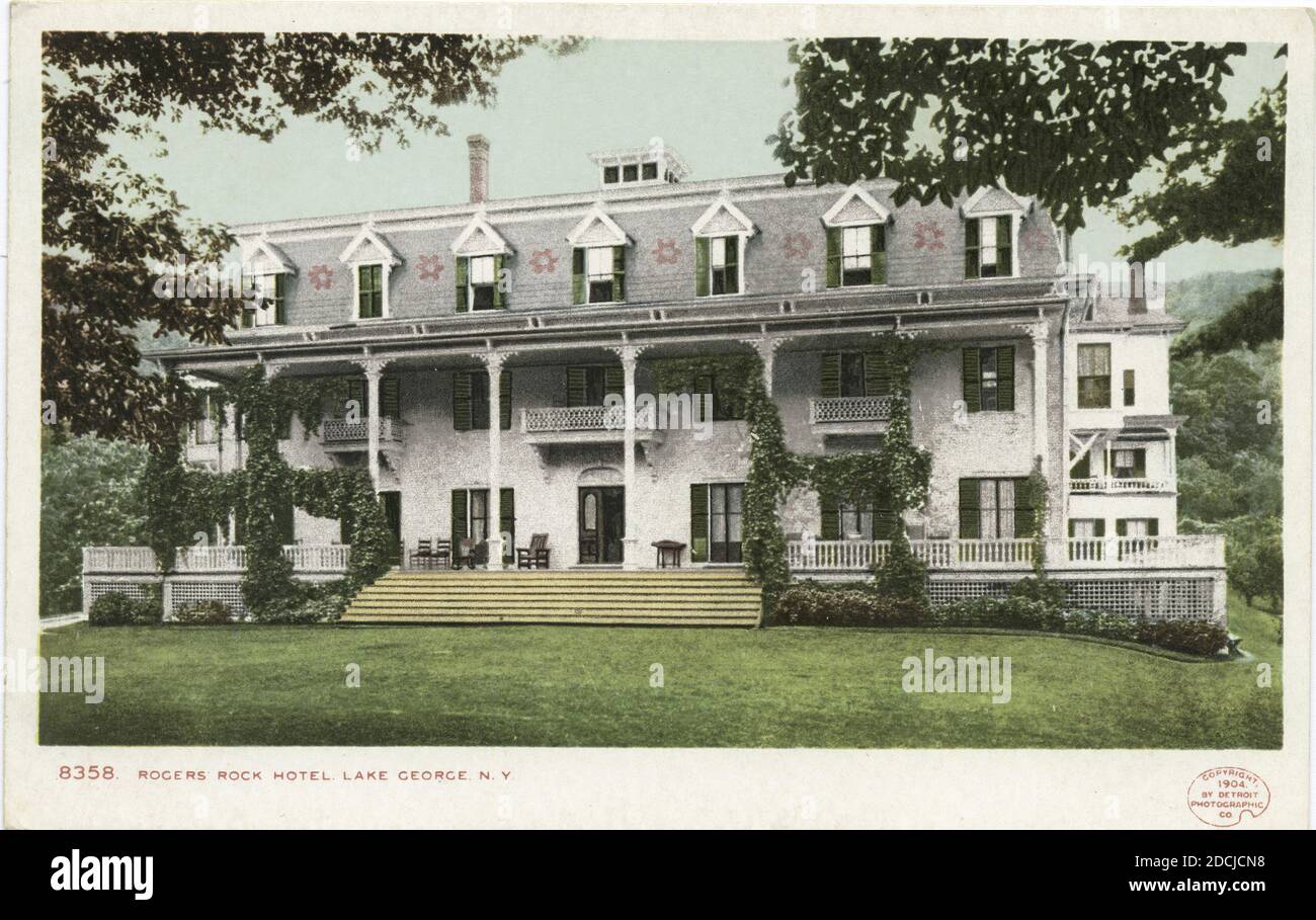 Rogers Rock Hotel, Lake George, N. Y., still image, Postcards, 1898 ...