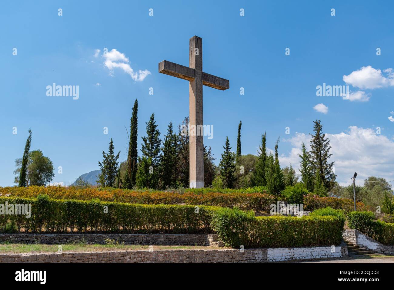 Meligalas, Greece - August 17 2020: Pigada World War II memorial Stock ...