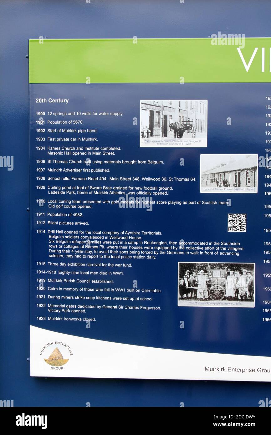 Muirkirk Village, East Ayrshire, Scotland, UK . Layby with tourist ...