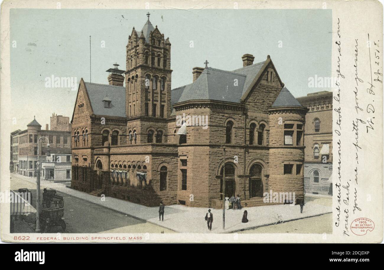 Federal Building, Springfield, Mass., still image, Postcards, 1898 ...