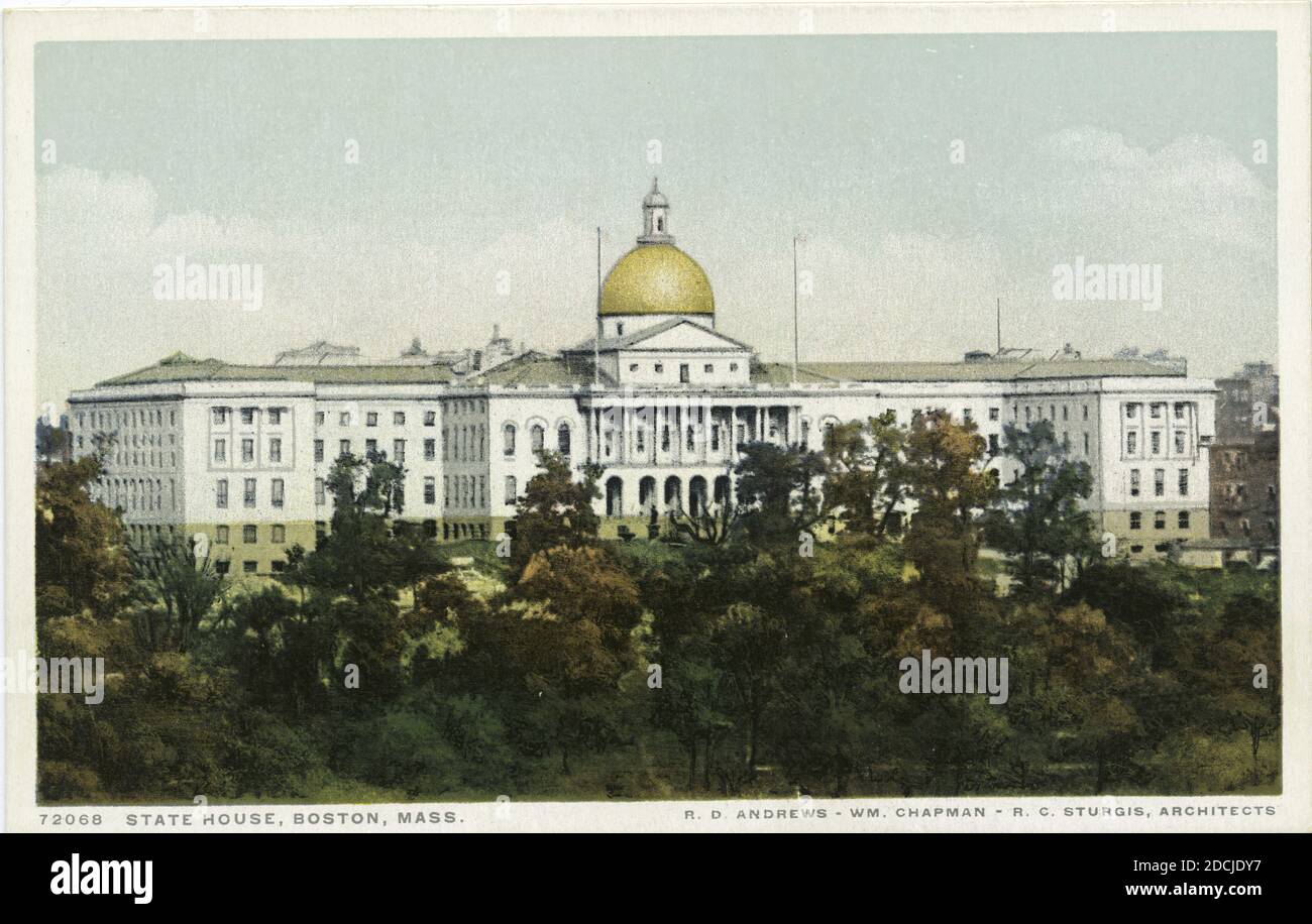 State House, Boston, Mass., still image, Postcards, 1898 - 1931 Stock ...