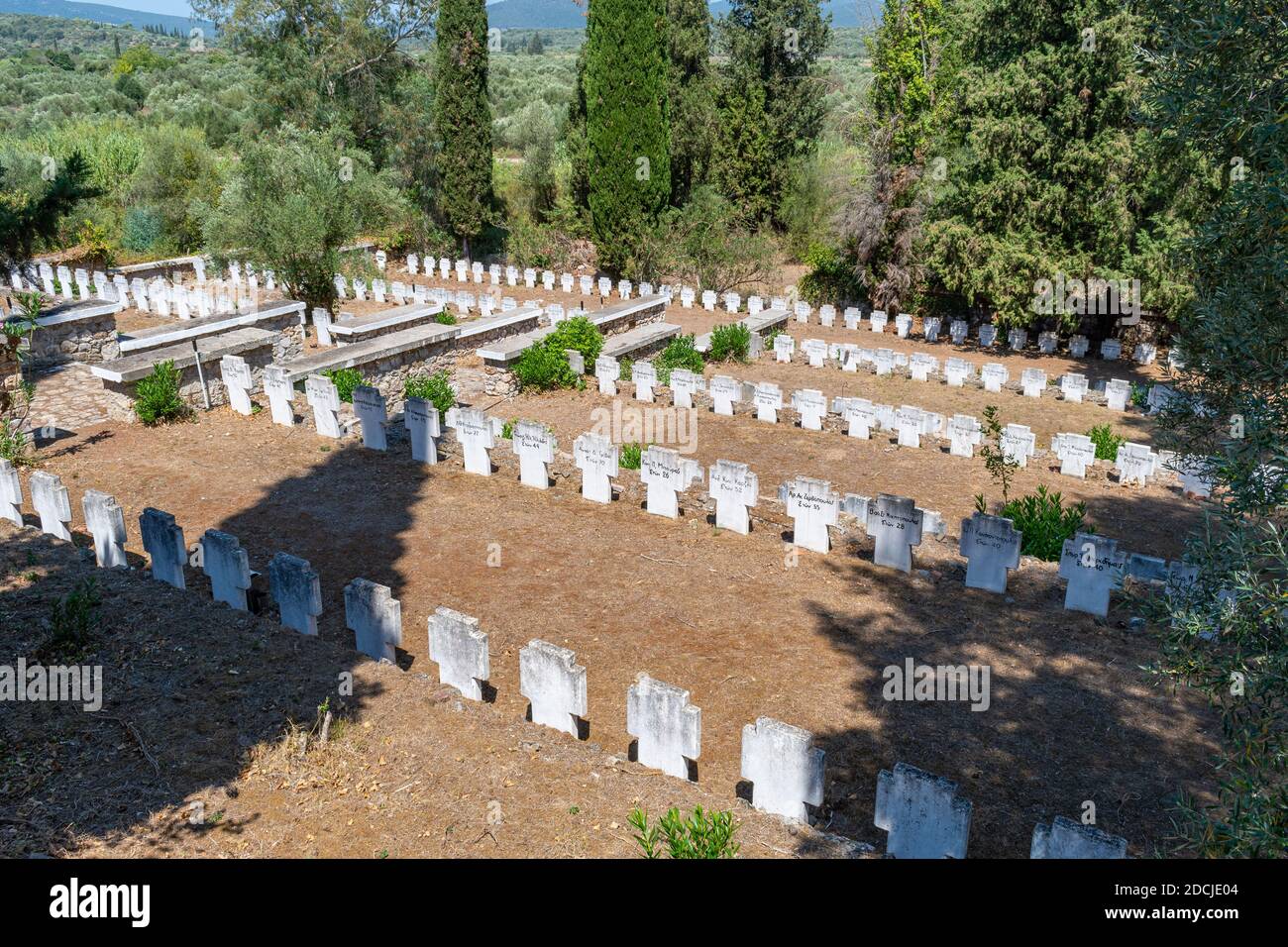 Meligalas, Greece - August 17 2020: Pigada World War II memorial Stock ...