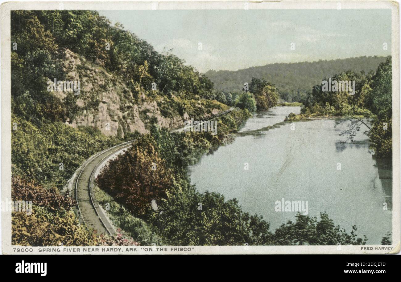 Spring River, Hardy, Ark., still image, Postcards, 1898 - 1931 Stock ...