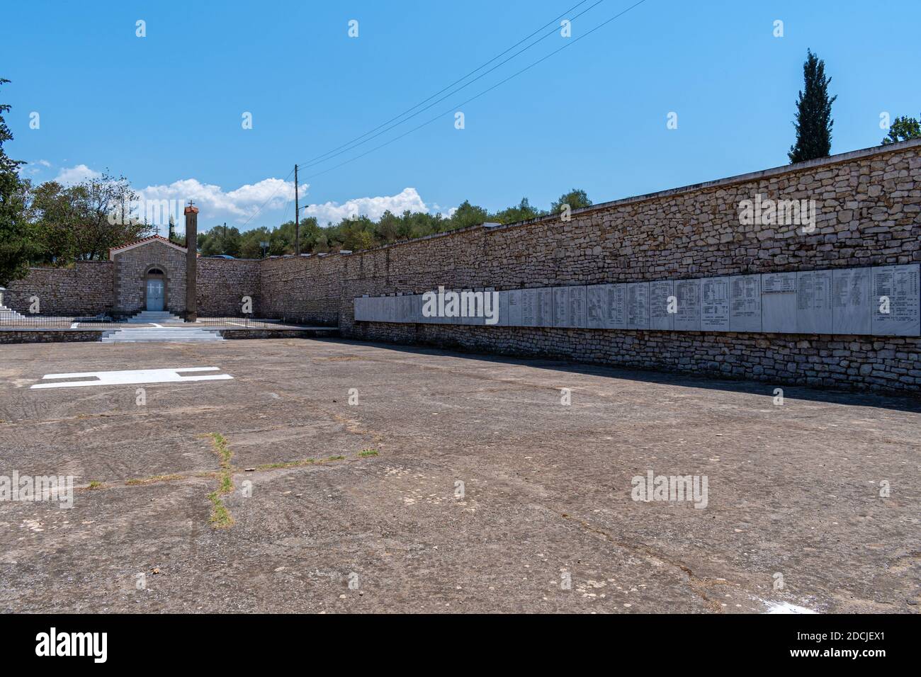 Meligalas, Greece - August 17 2020: Pigada World War II memorial Stock ...