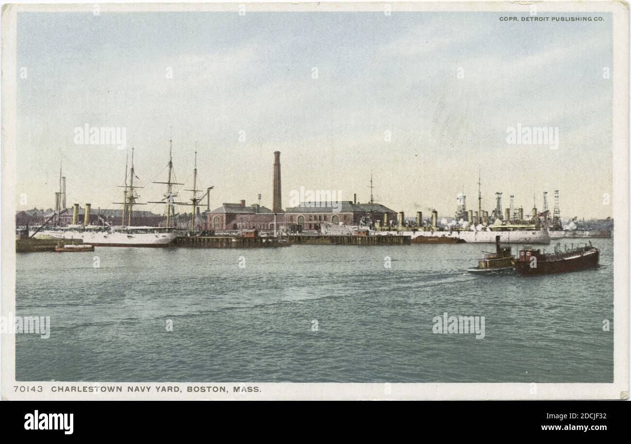 Charlestown Navy Yard, Boston, Mass., still image, Postcards, 1898 ...
