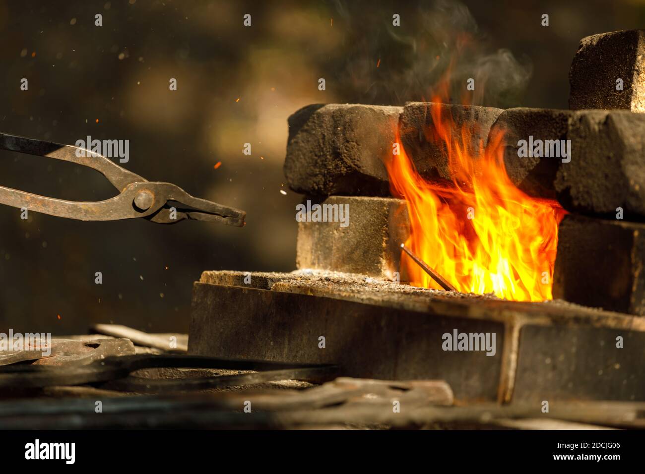 burning forge made of bricks Stock Photo - Alamy