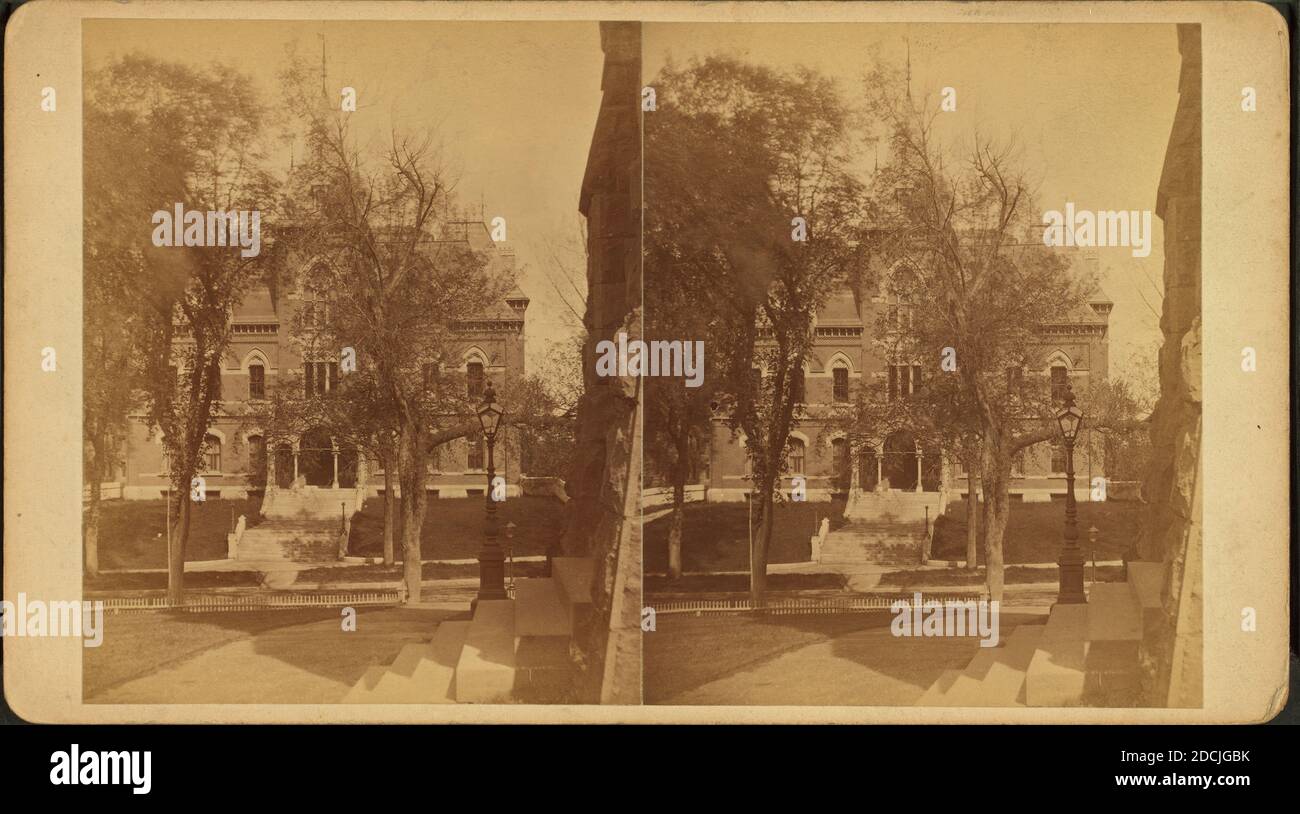 City Library., still image, Stereographs, 1850 - 1930, Warner, Milan P ...