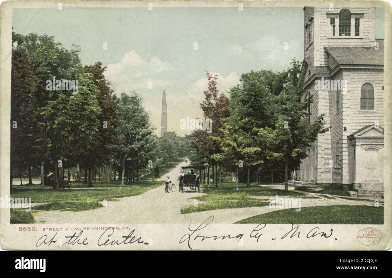 Street View, Bennington, Vt., still image, Postcards, 1898 - 1931 Stock ...