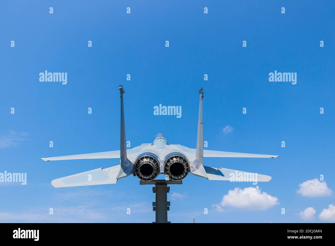 rear view of McDonnel Douglas F15 military jet at the Museum of ...