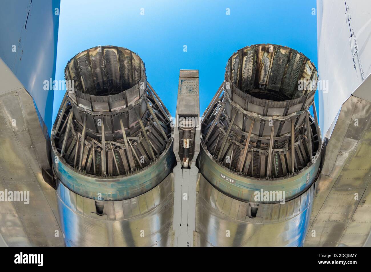 engine detail McDonnel Douglas F15 military jet at the Museum of ...