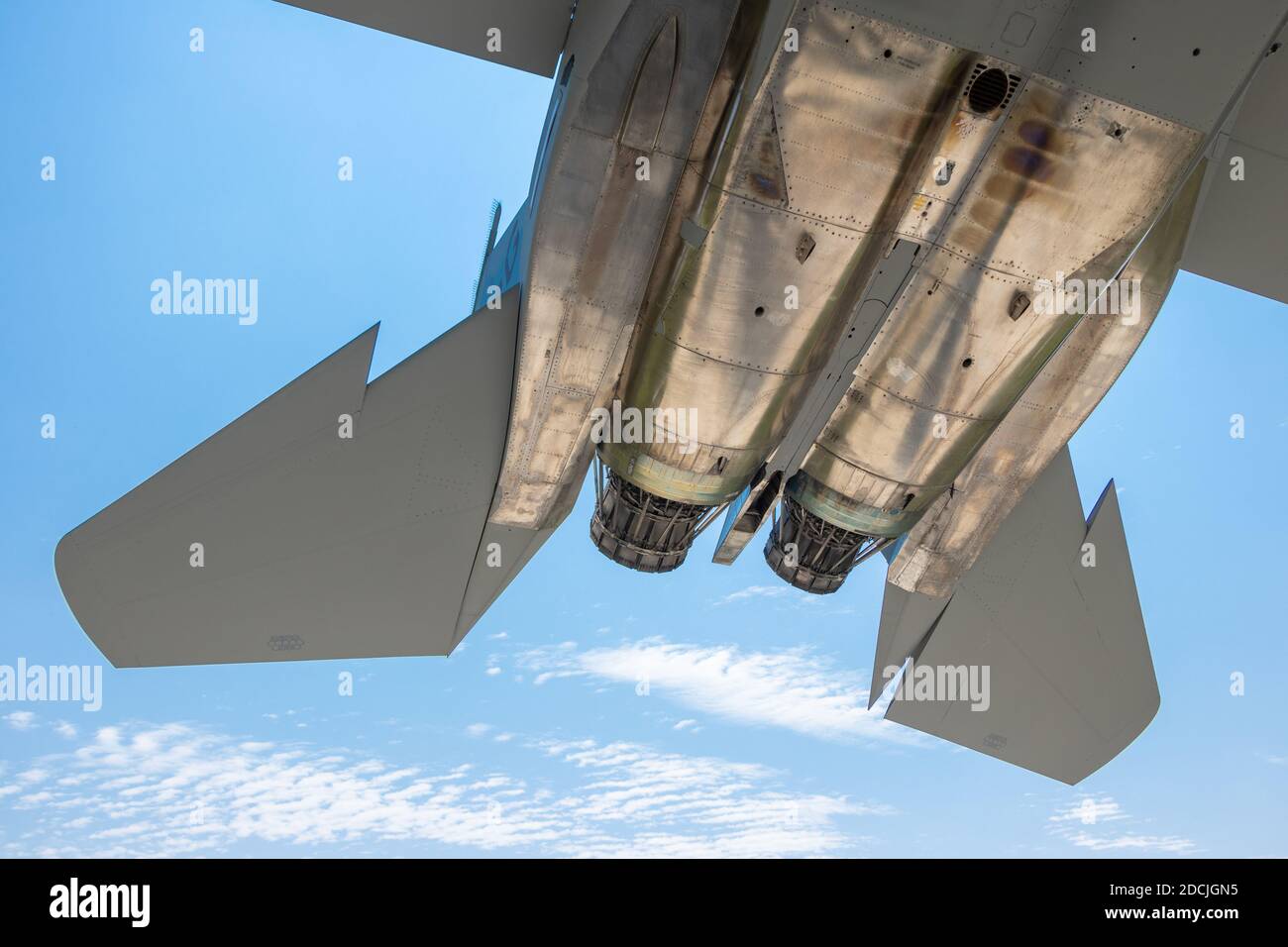 engine detail McDonnel Douglas F15 military jet at the Museum of ...