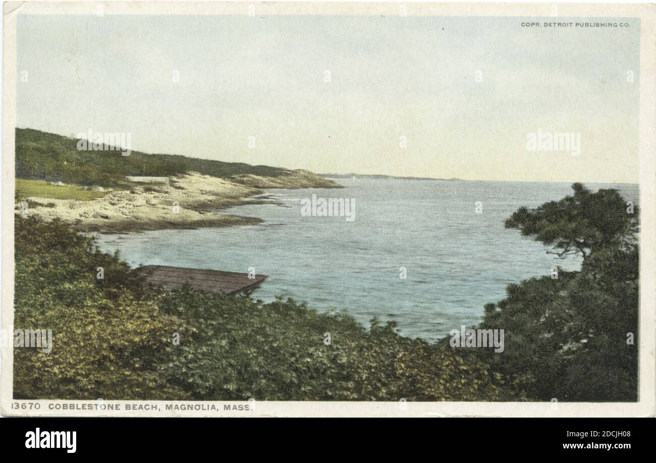 Cobblestone Beach, Magnolia, Mass., still image, Postcards, 1898 - 1931 ...