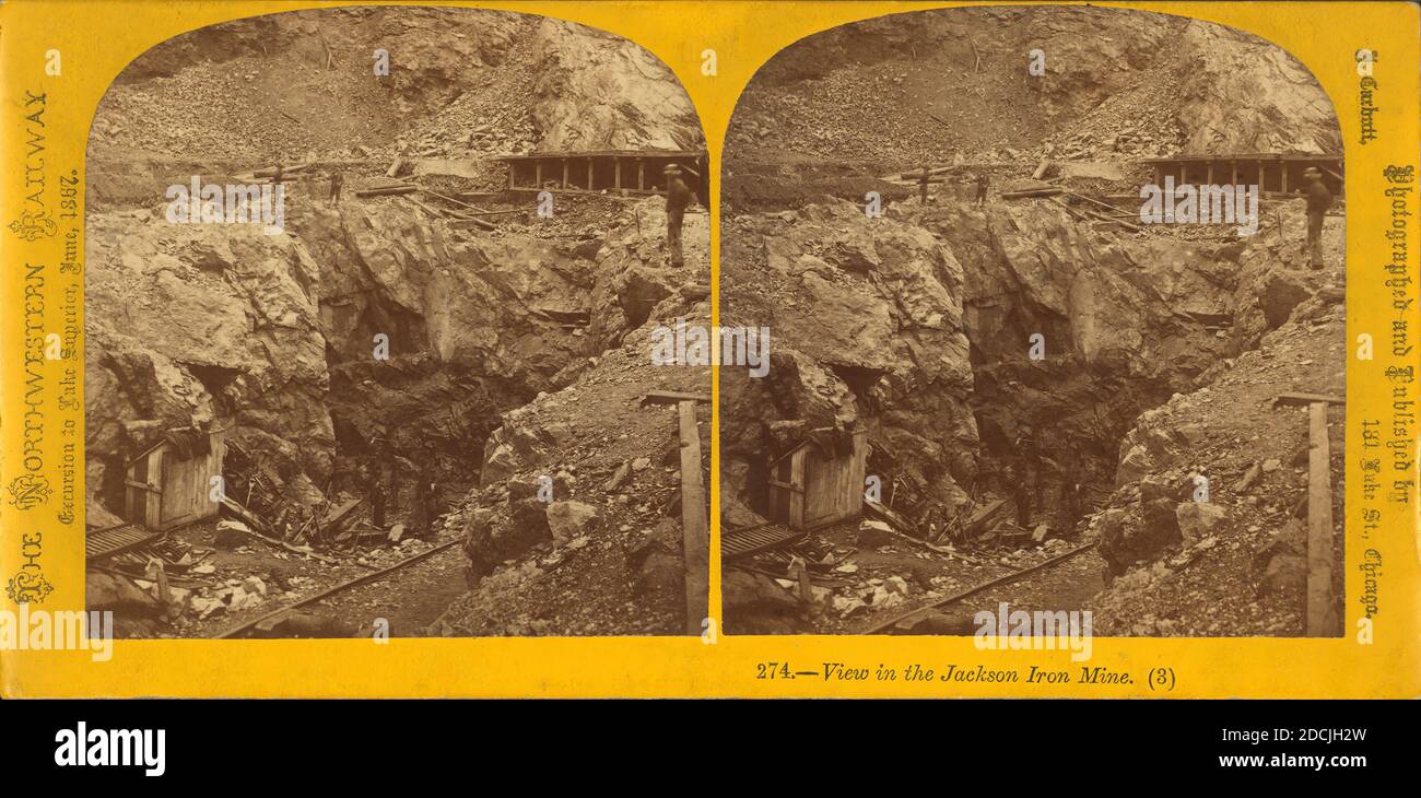 View in the Jackson Iron Mine., still image, Stereographs, 1867 ...
