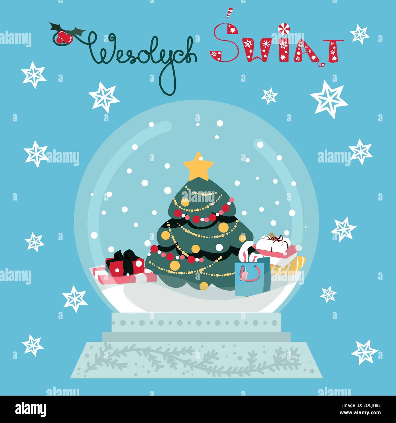 Christmas tree blue in Stock Vector Images - Alamy