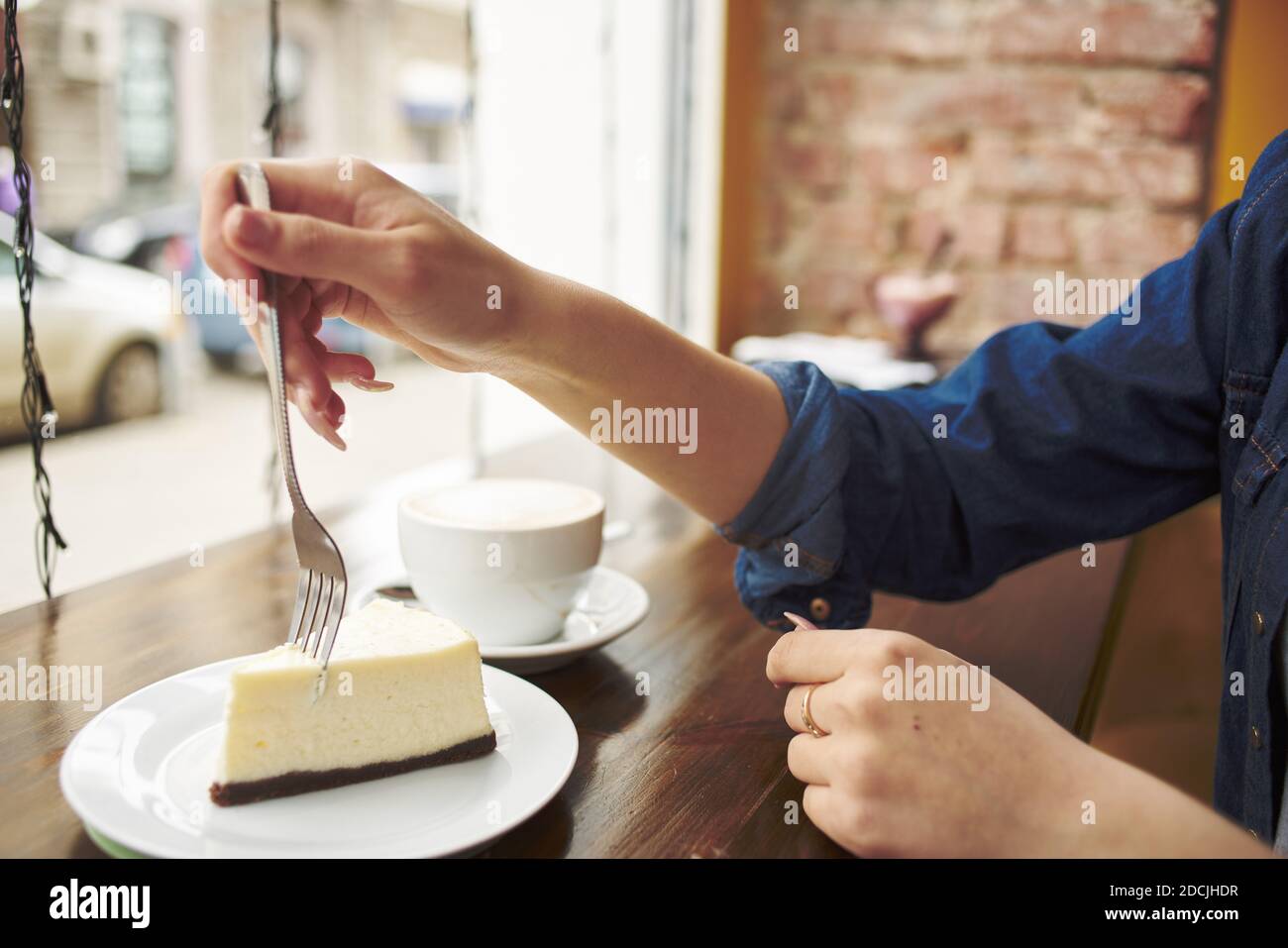 restaurant eating breakfast coffee cup lifestyle communication Stock ...