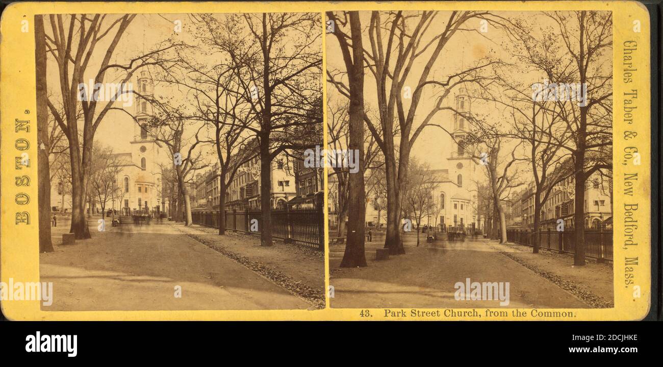 Park Street Church from the Common., still image, Stereographs, 1850 ...