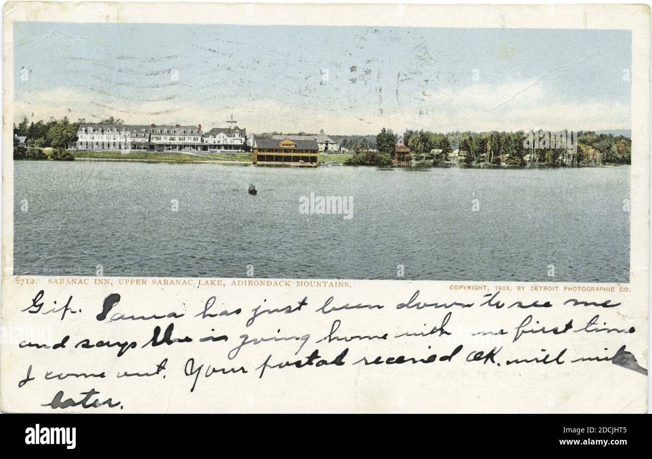 Saranac Inn, Upper Saranac Lake, N. Y., still image, Postcards, 1898 ...