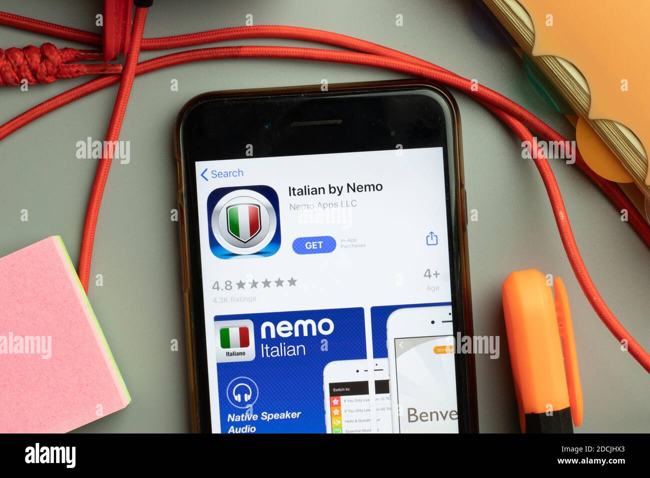 New York, United States - 7 November 2020: Italian by Nemo app store ...