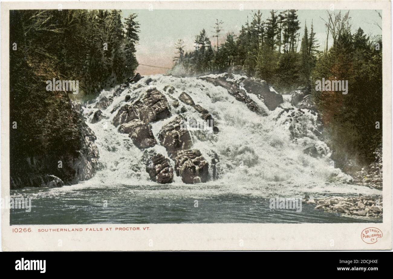 Southernland Falls at, Proctor, Vt., still image, Postcards, 1898 ...