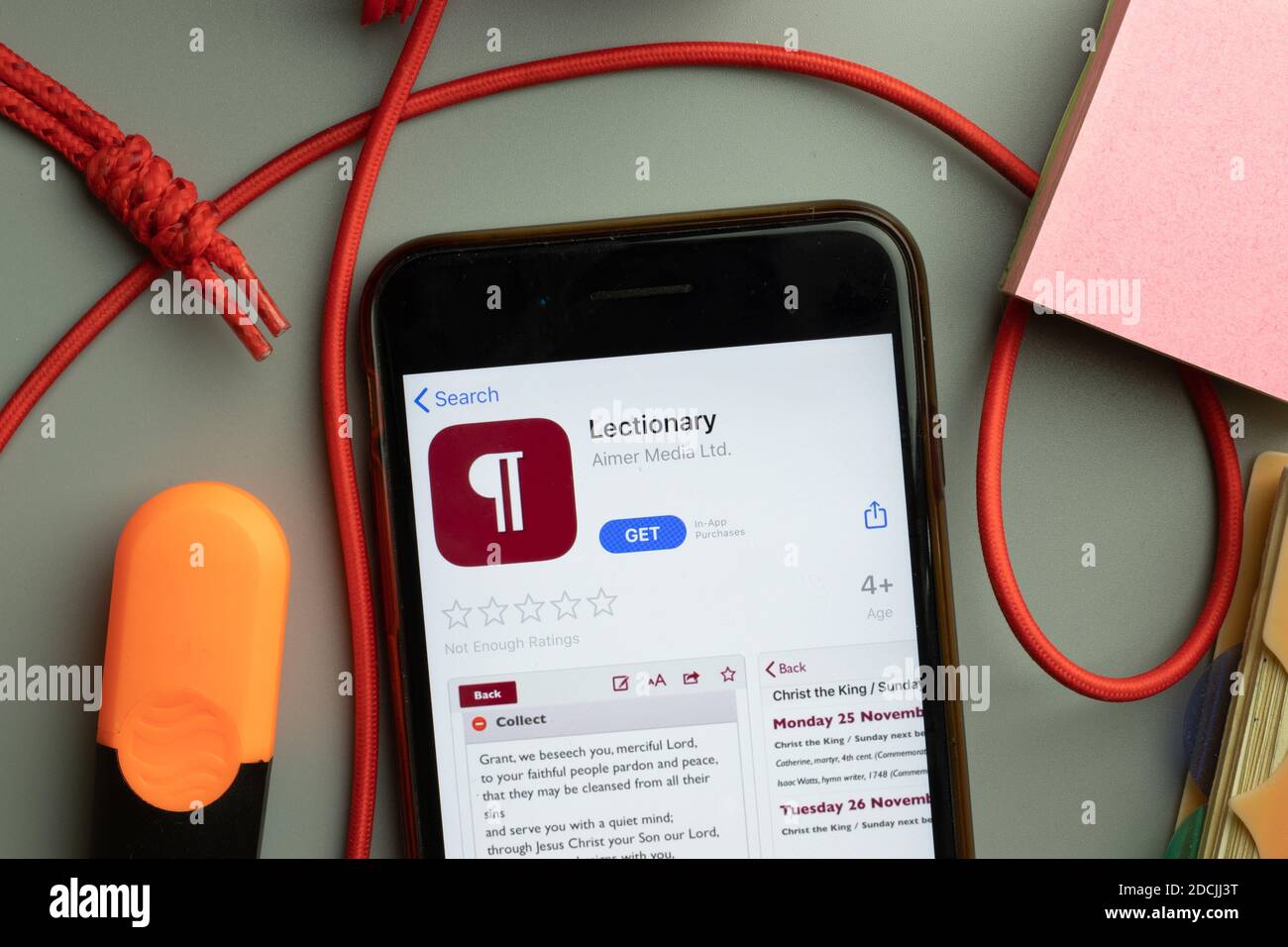 New York, United States - 7 November 2020: Lectionary app store logo on ...