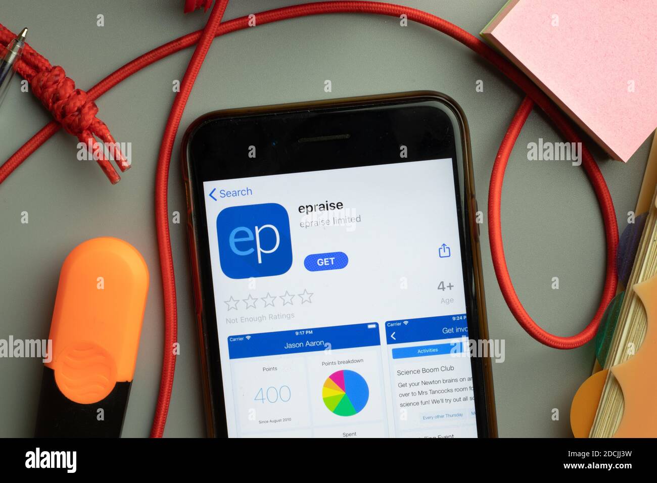 New York, United States - 7 November 2020: epraise app store logo on ...