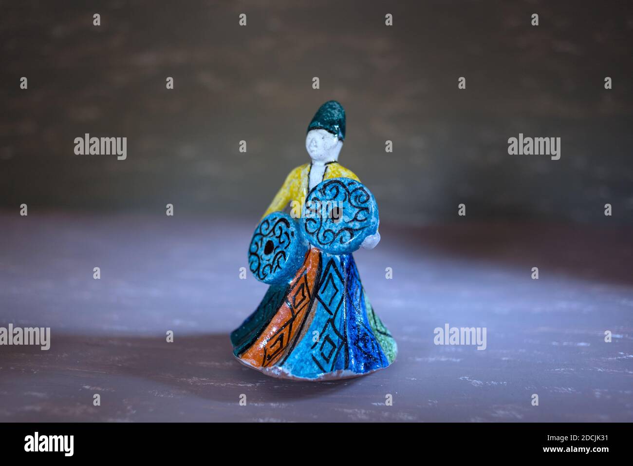 Cairo, November 10. Colorful pottery statue of dancing dervish on ...