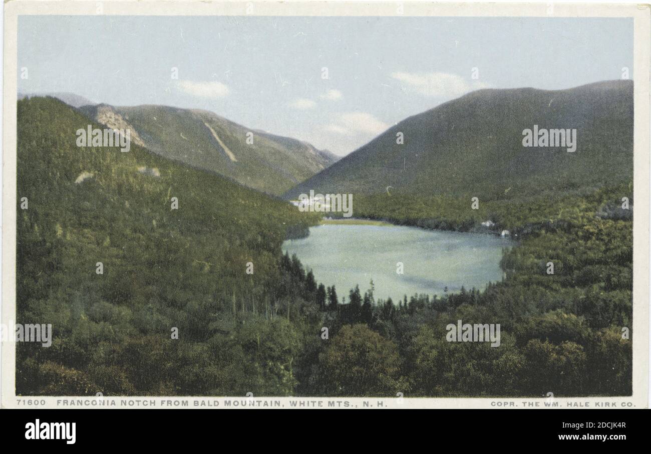 Franconia Notch from Bald Mountain, White Mountains, N. H., still image ...