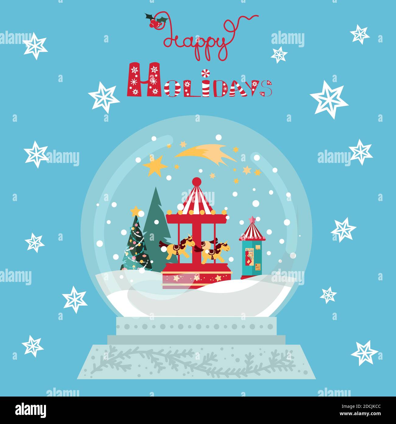 Lettering in christmas toy Stock Vector Images - Alamy