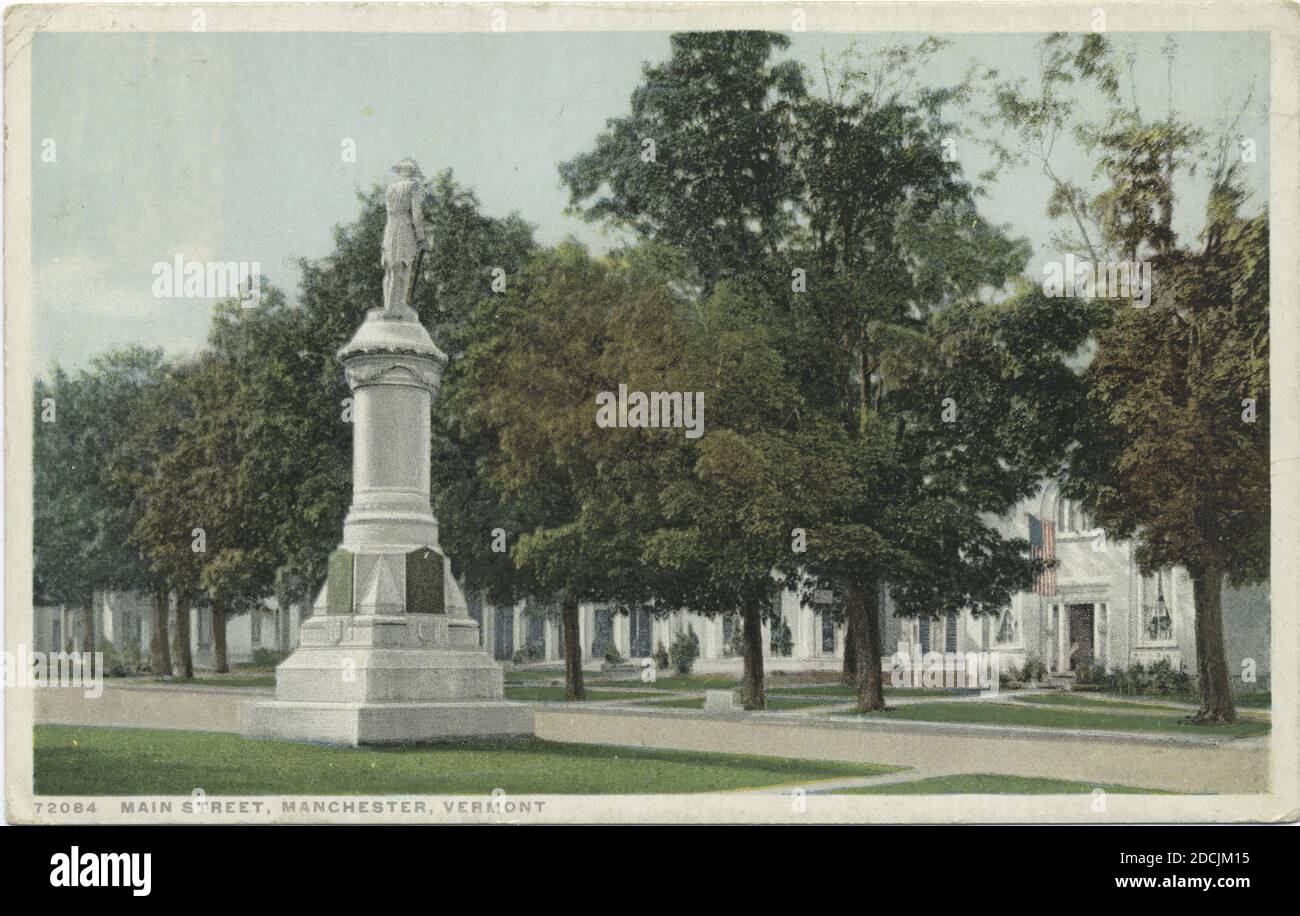 Main Street, Manchester, Vt., still image, Postcards, 1898 - 1931 Stock ...