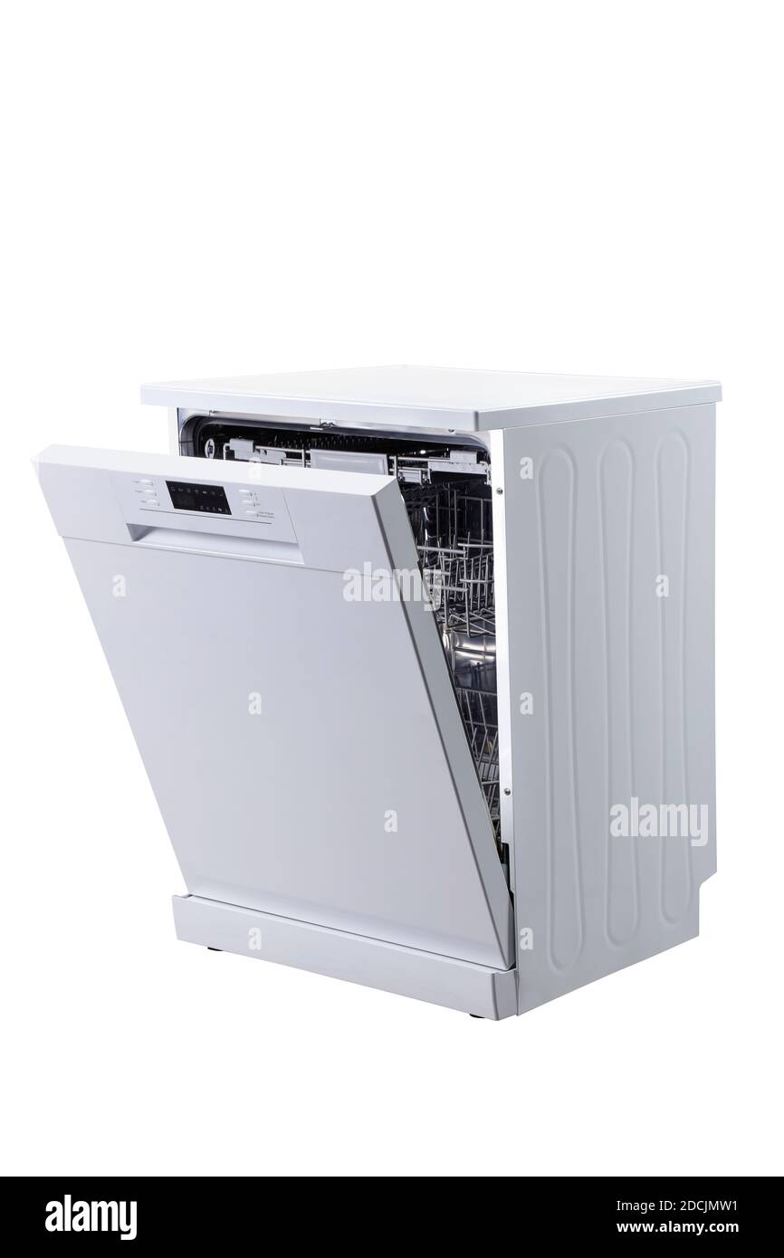 Dishwasher isolated on white background Stock Photo - Alamy