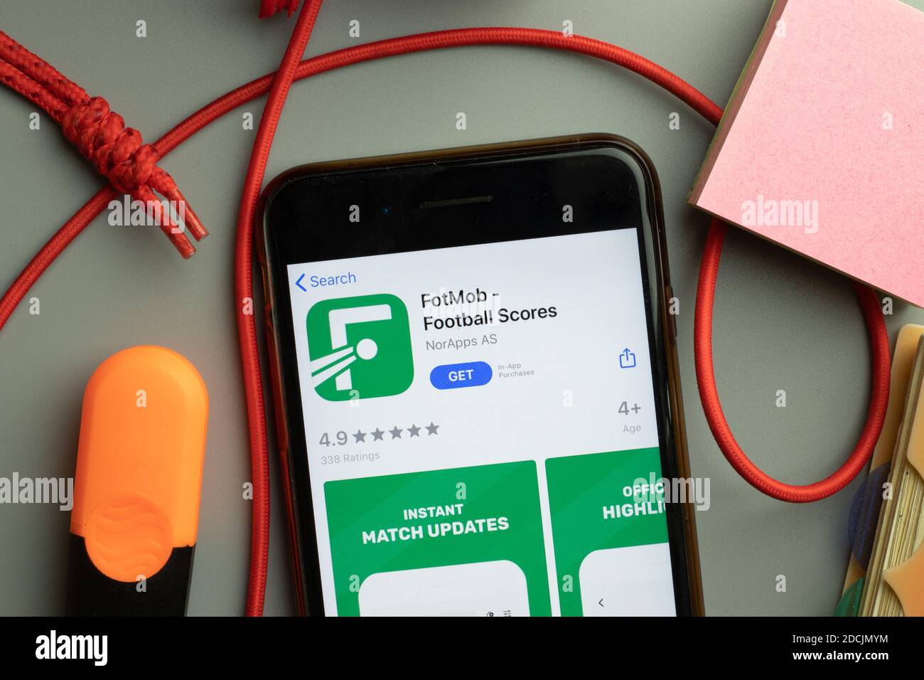 New York, United States - 7 November 2020: FotMob Football Scores app ...