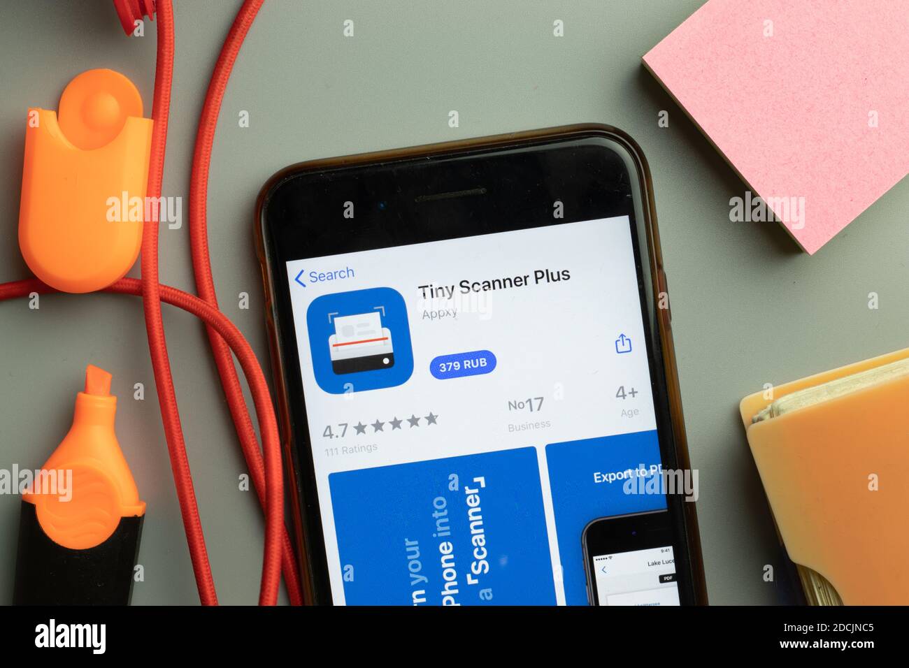 New York, United States - 7 November 2020: Tiny Scanner Plus app store ...