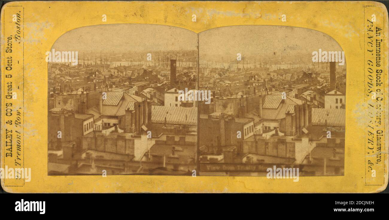 General view of Boston., still image, Stereographs, 1850 - 1930 Stock ...
