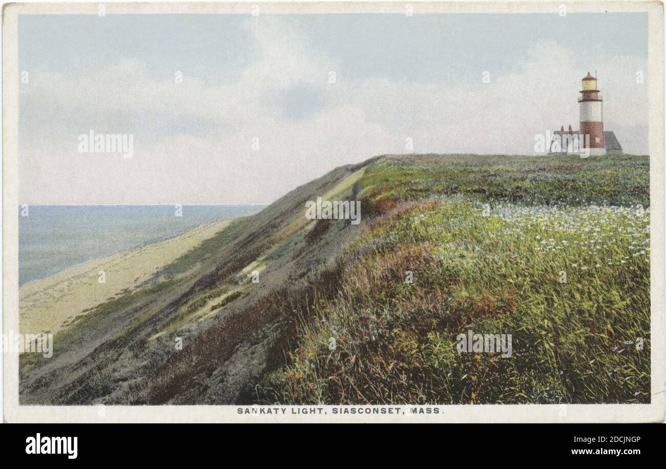 Sankaty Light, Siasconset, Mass., still image, Postcards, 1898 - 1931 ...