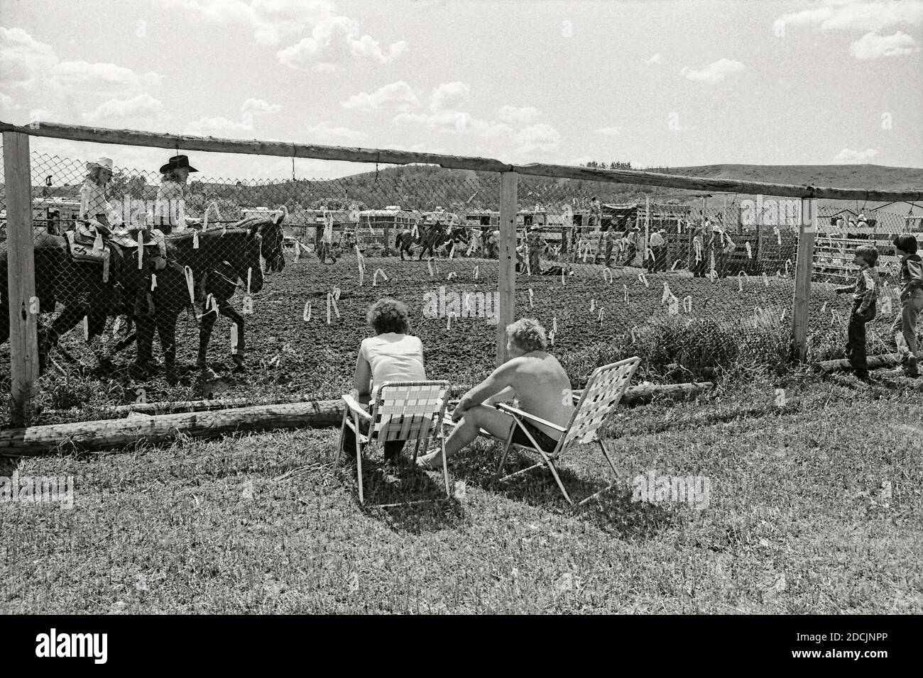 Spectators at the Carbon Alberta Canada Rodeo and Fairgrounds 1981 ...