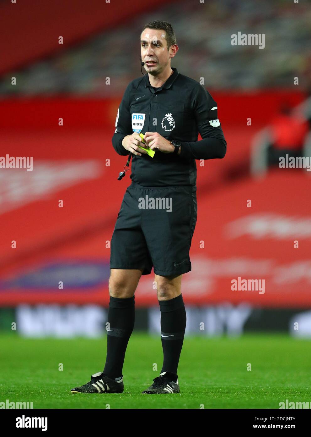 Referee David Coote during the Premier League match at Old Trafford ...