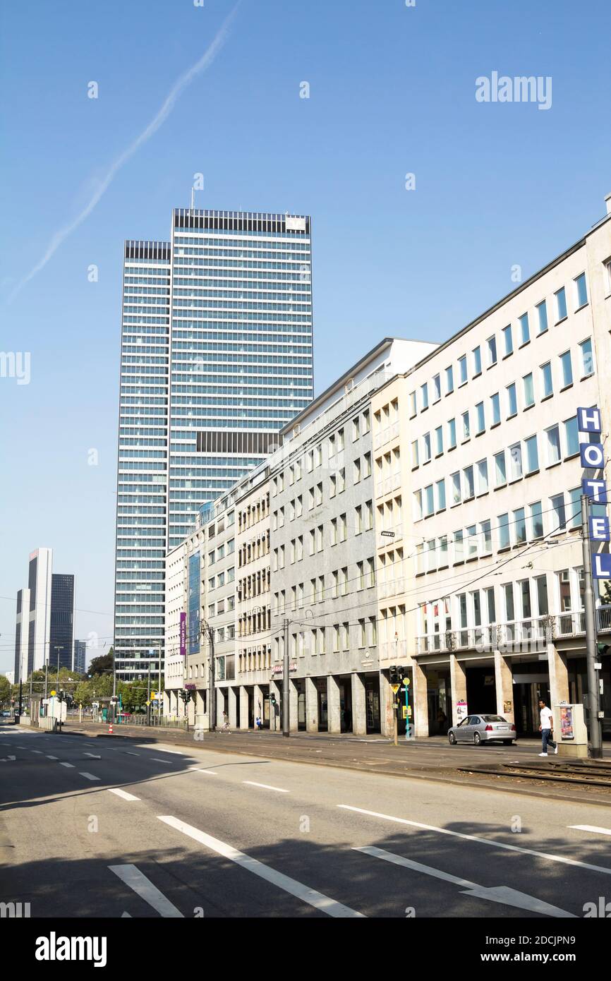 street view in Frankfurt, Germany. It's the largest city in the German ...