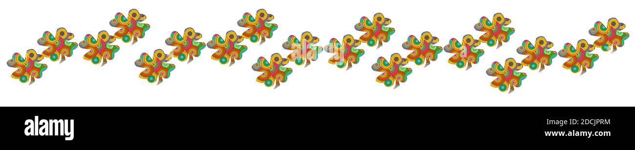 Footer colorful leaf shape pattern for decoration Stock Photo - Alamy