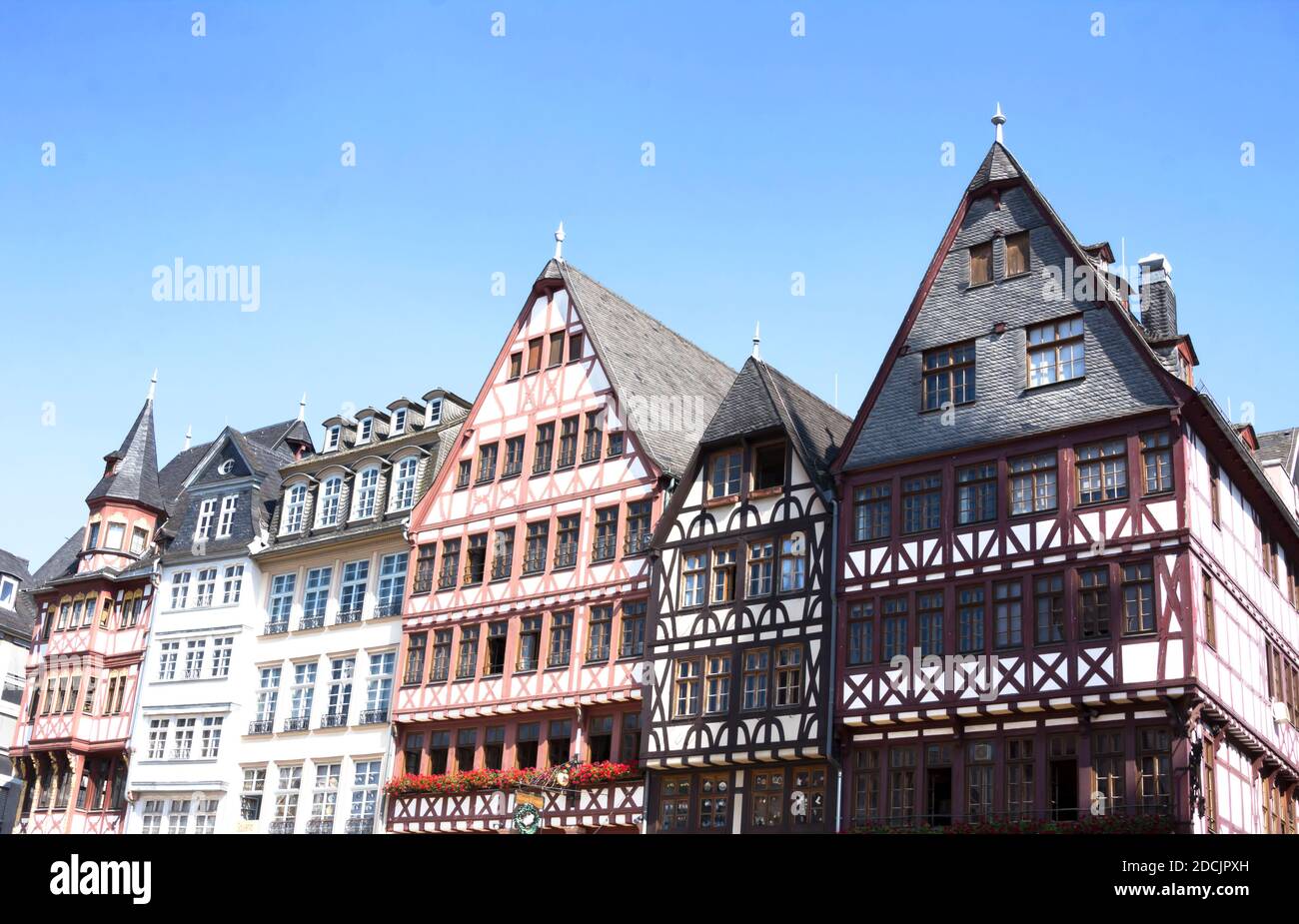 old town square romerberg in Frankfurt Germany Stock Photo - Alamy