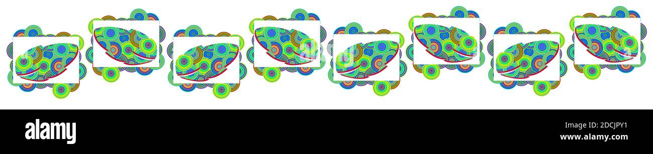 Footer colorful leaf shape pattern for decoration Stock Photo - Alamy
