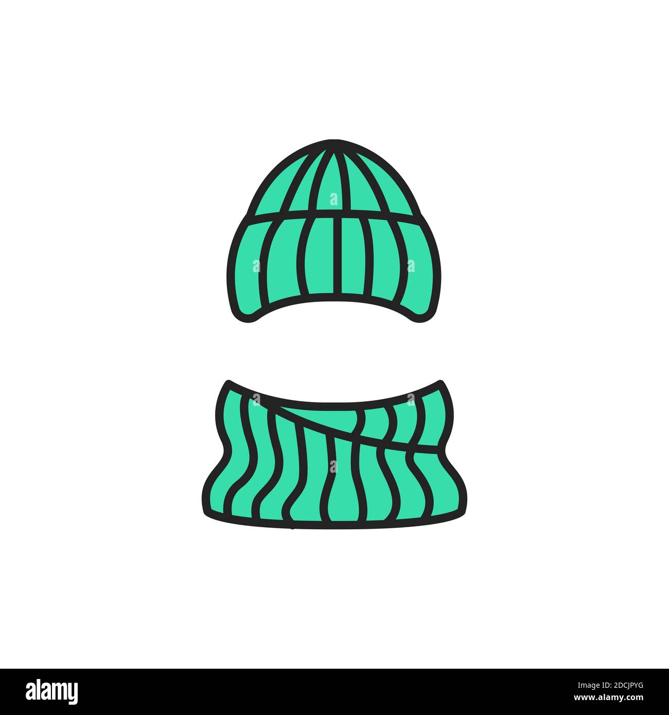 Scarf icon simple element Cut Out Stock Images & Pictures - Alamy