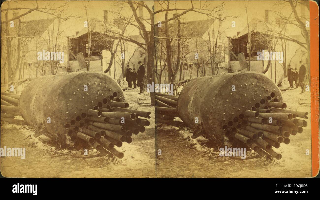 Debris and damaged buildings from explosion., still image, Stereographs ...