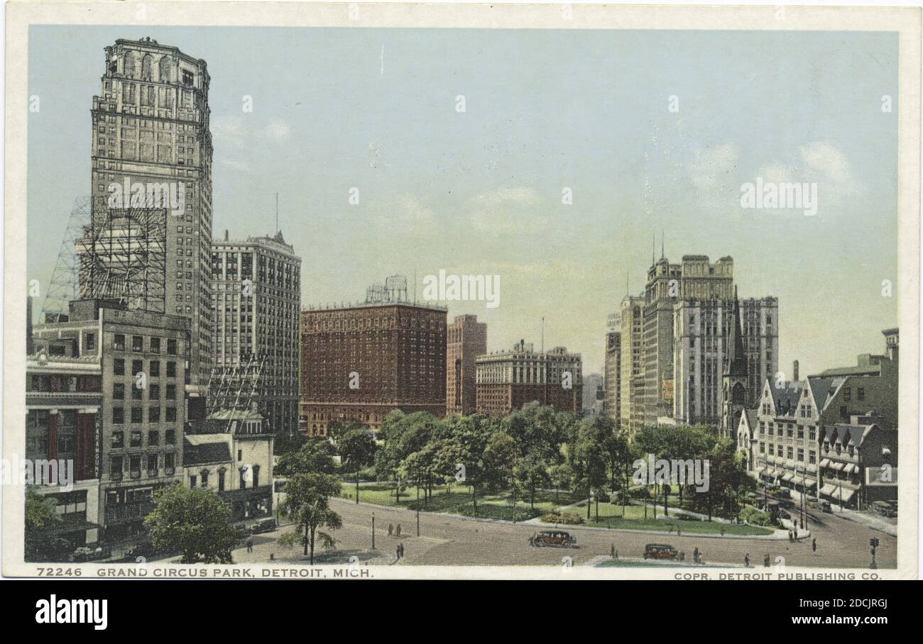 Grand Circus Park, Detroit, Mich., still image, Postcards, 1898 - 1931 ...