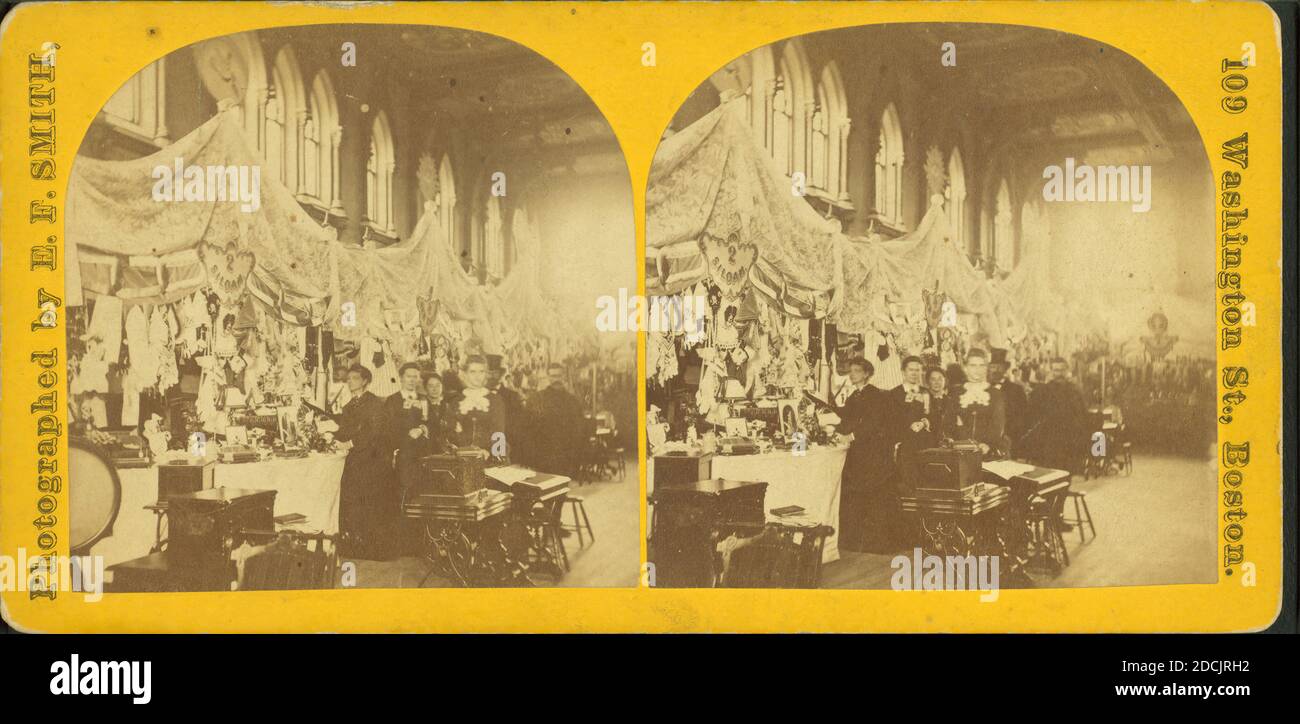 Women at an exhibition, possibly by Odd Fellows members., still image ...